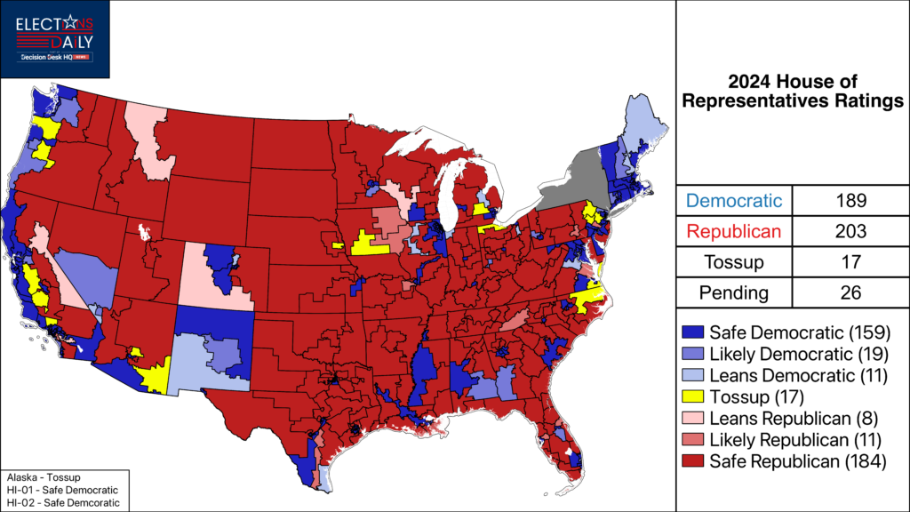 2024 House of Representatives Ratings Update: Six Races Updated ...